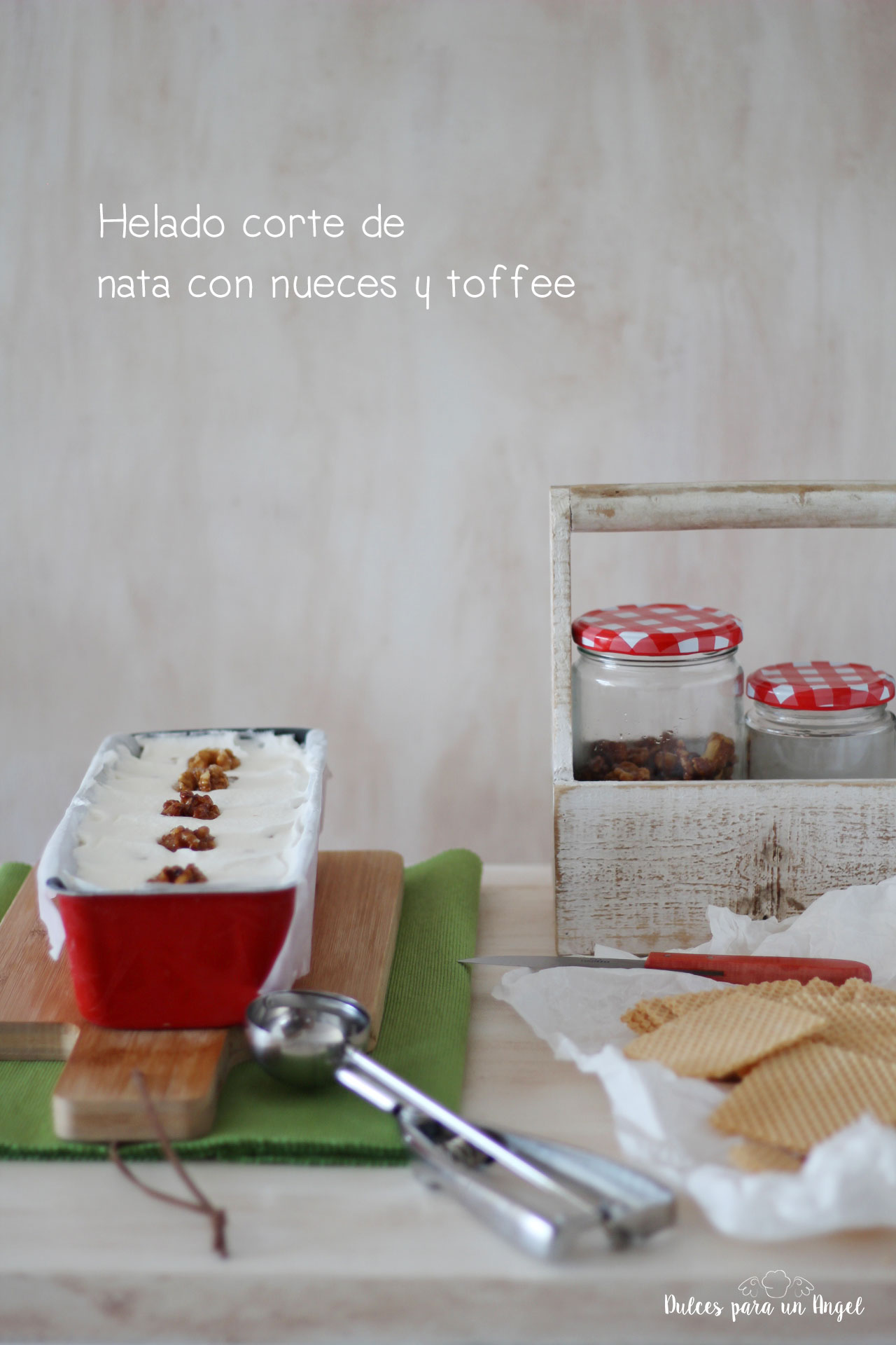 Helado corte de nata con nueces y toffee (sin heladera) – Dulces para ...