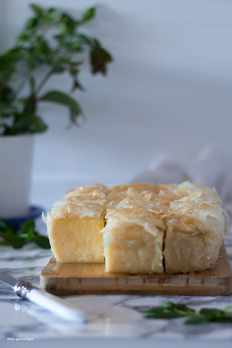 Galaktoboureko – pastel de leche griego – Dulces para un ángel