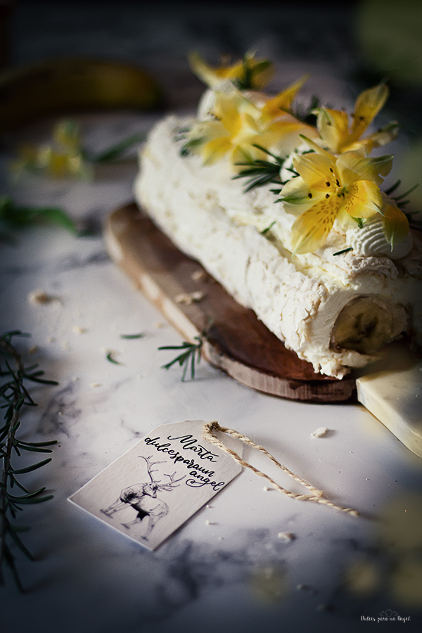 Banoffee pavlova roll – Dulces para un ángel